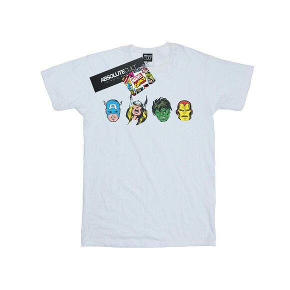 Marvel | Shirts | Marvel Mens Avengers Comic Heads Tshirt White | Poshmark